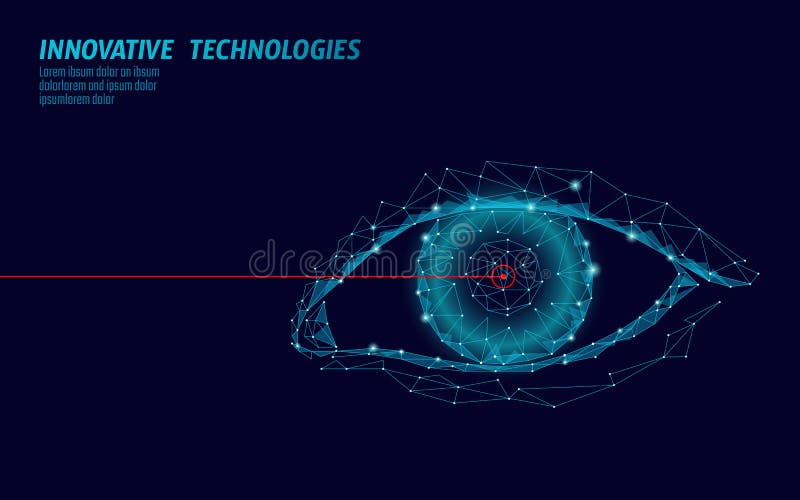 Laser Vision Correction 3D Medical Concept. Abstract Human Iris Modern ...