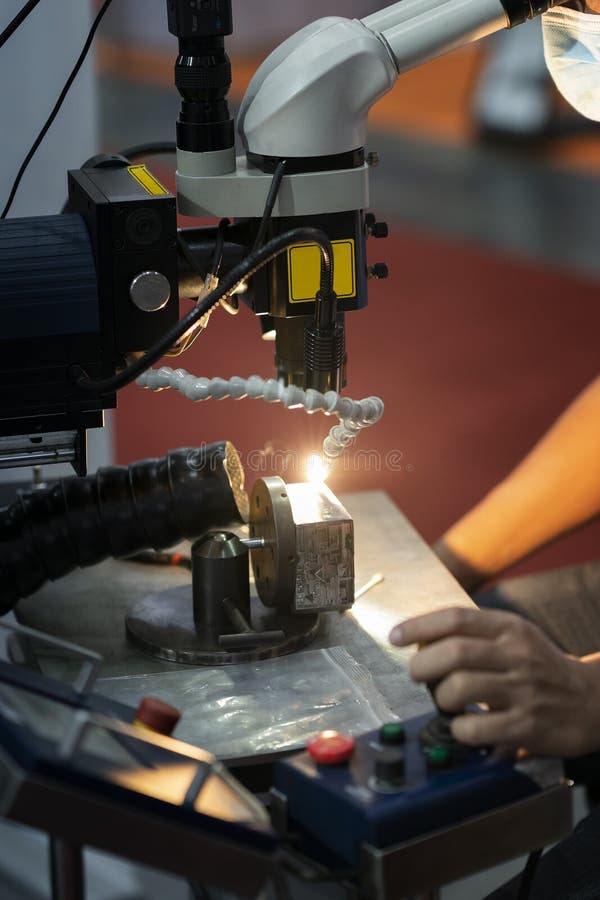 Laser welding machine stock photo. Image of manufacture - 260159254