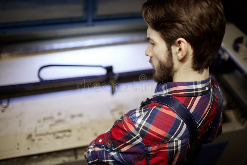 Lasercut engineer stock image. Image of profession, serious - 94619863