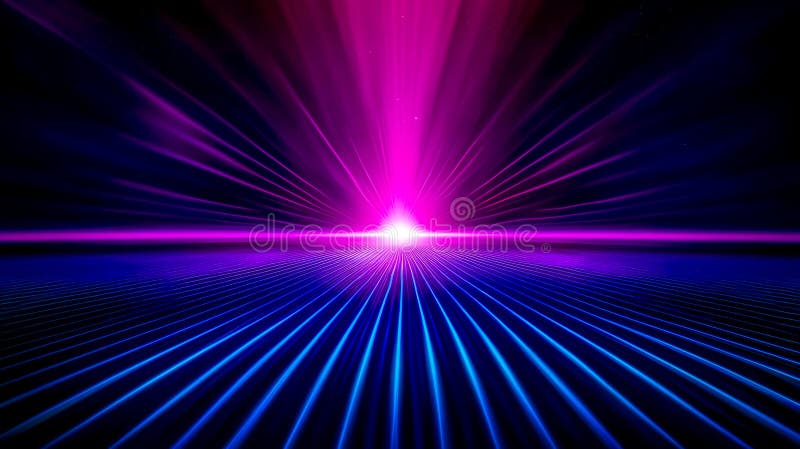 Lasers Creating Holographic Display in Cyberspace with Glowing Lines ...