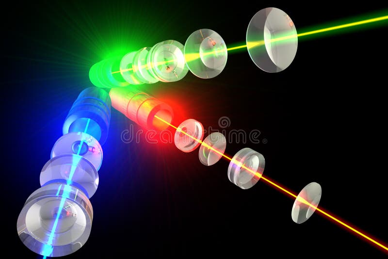 Lasers - Optics and Light RGB Stock Illustration - Illustration of ...