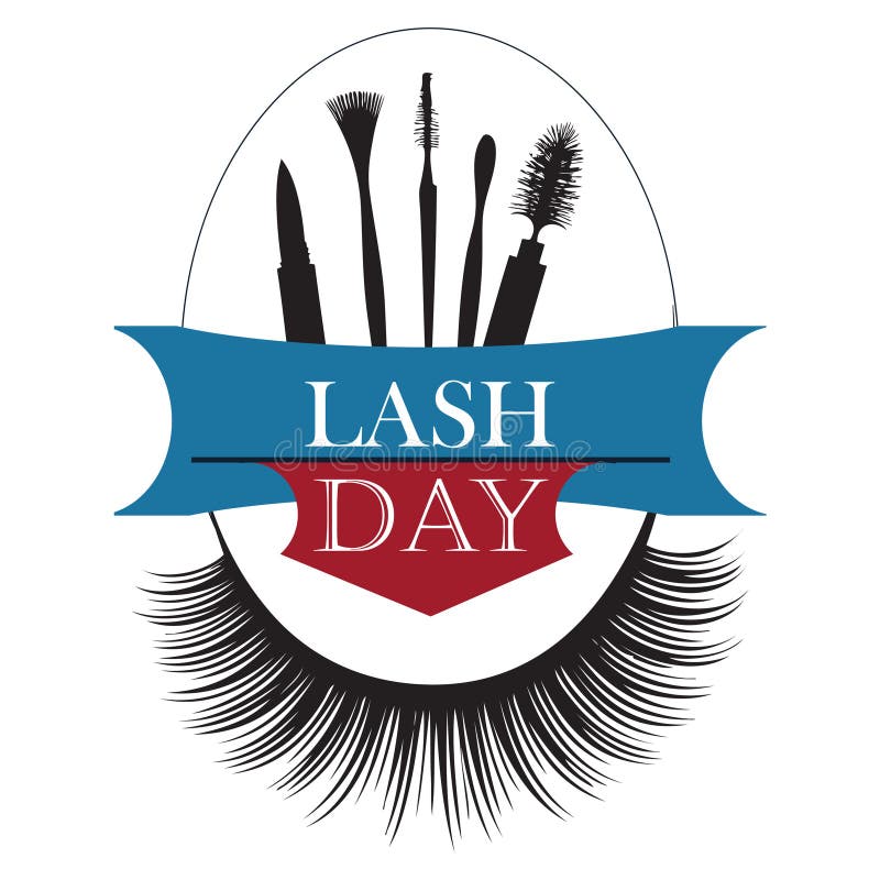 Lash day label stock vector. Illustration of beauty - 362432998