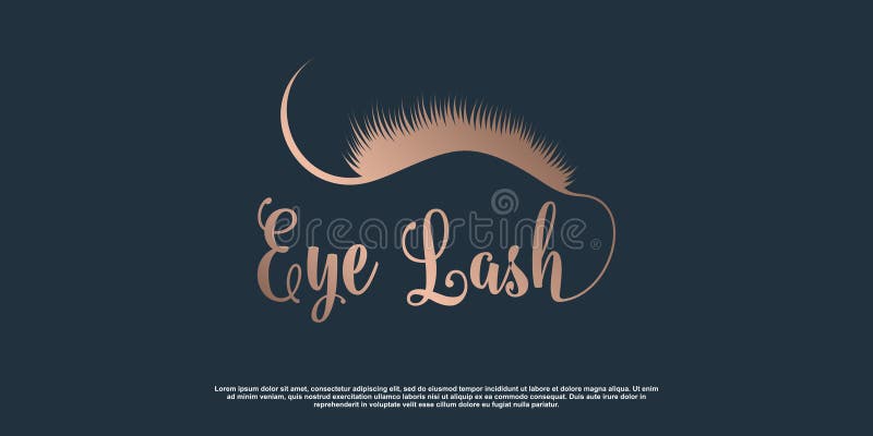 Lash Logo Design for Beauty with Creative Element Premium Vector Stock ...