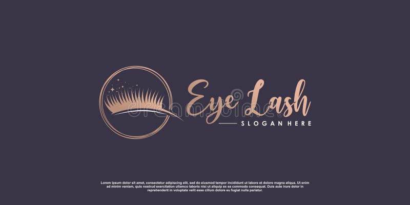 Lash Logo Design for Beauty with Creative Element Premium Vector Stock ...