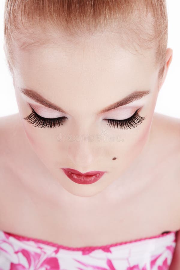 Lashes stock image. Image of dress, beautiful, girl, face - 4746157