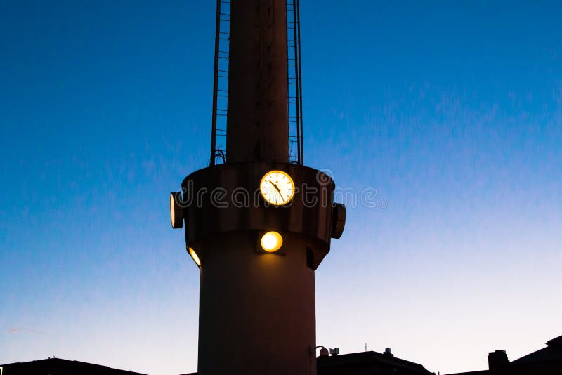 Lasipalatsi Clock Tower editorial stock photo. Image of exterior - 61424383
