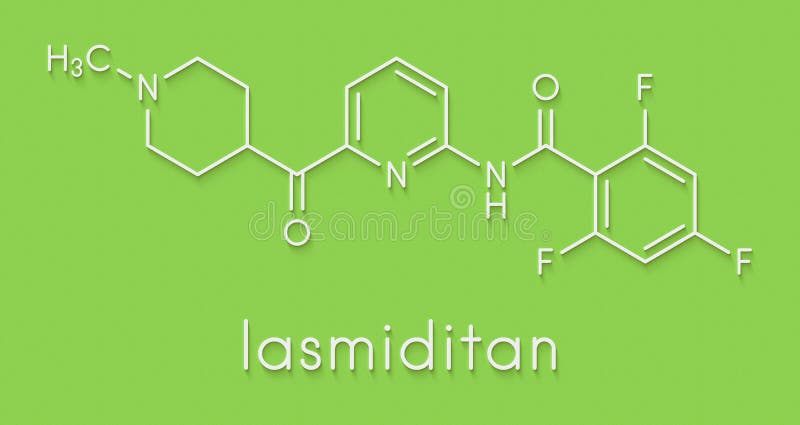 Lasmiditan Migraine Drug Molecule. Skeletal Formula. Stock Illustration ...