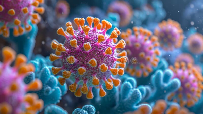 Lassa Fever Virus Under a Microscope AI Generated Stock Illustration ...