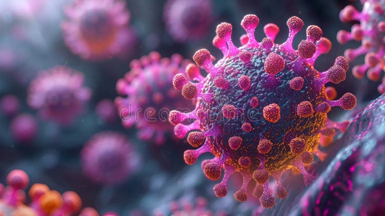Lassa Fever Virus Under a Microscope AI Generated Stock Illustration ...