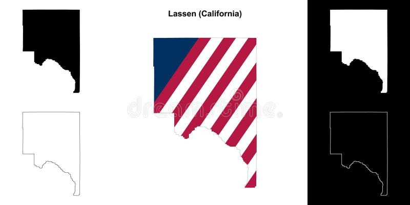 Lassen outline map stock vector. Illustration of isolated - 323840080
