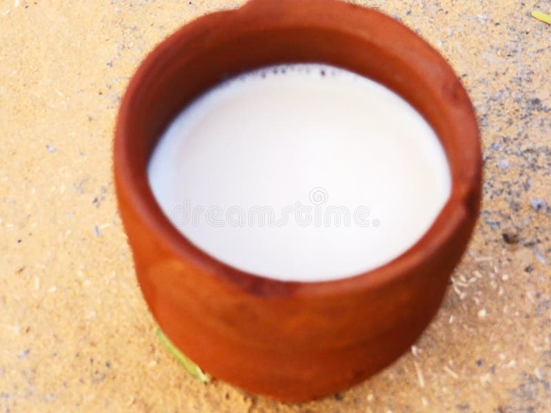 Lassi in clay kulhar stock image. Image of cream, freshness - 129880647