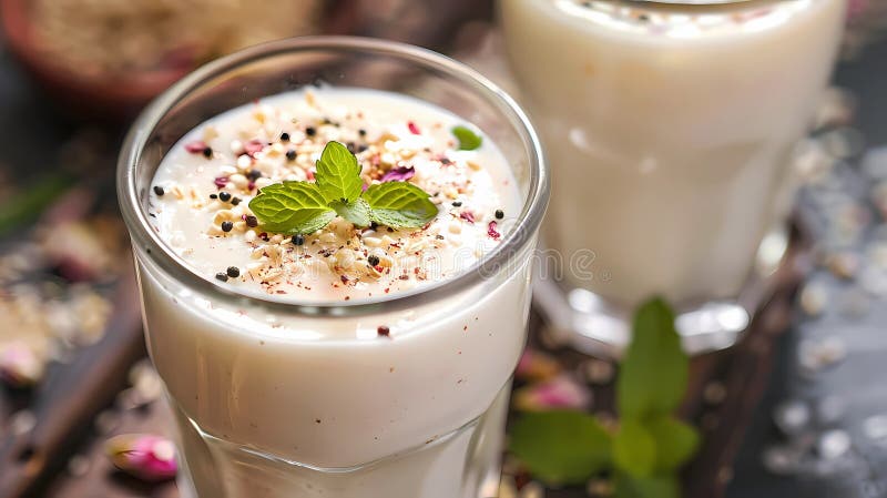 Lassi Popular Traditional Yogurt Based Cold Drink, Selective Focus ...