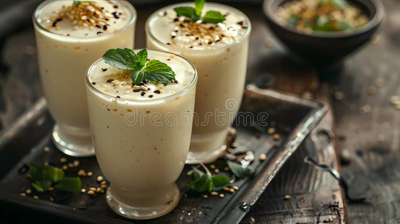 Lassi Popular Traditional Yogurt Based Cold Drink, Selective Focus ...