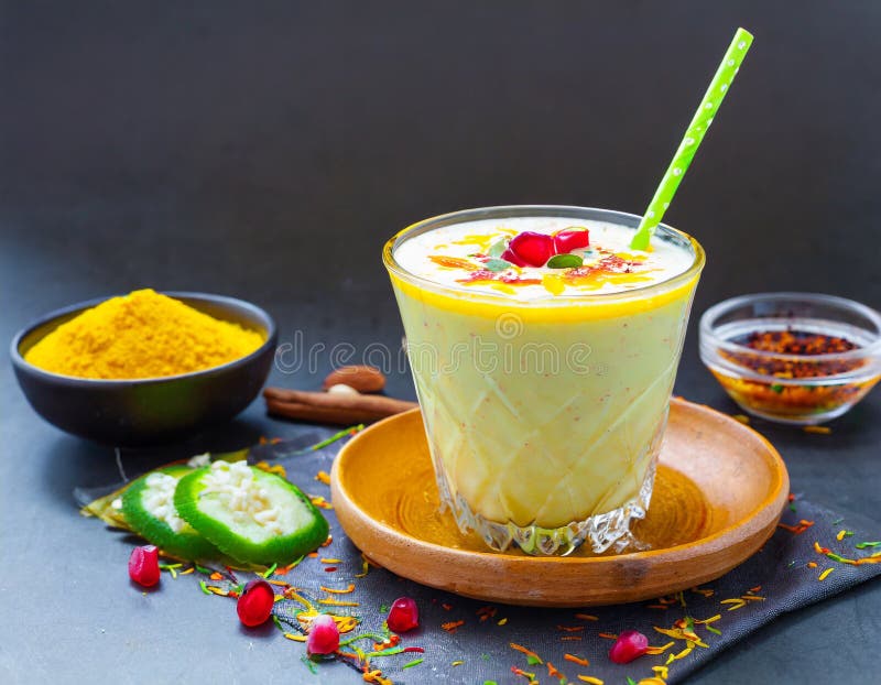 Delicious Lassi Sweet Drink Food Stock Illustration - Illustration of ...