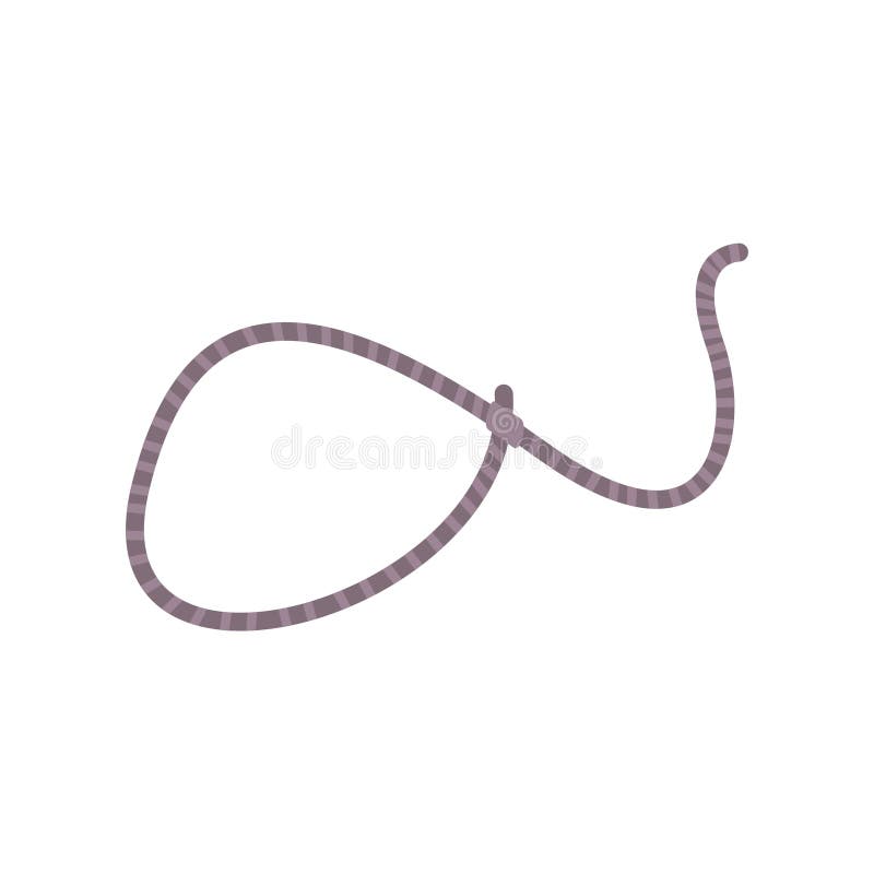Lasso Forming a Loop Isolated on White Background Stock Vector ...