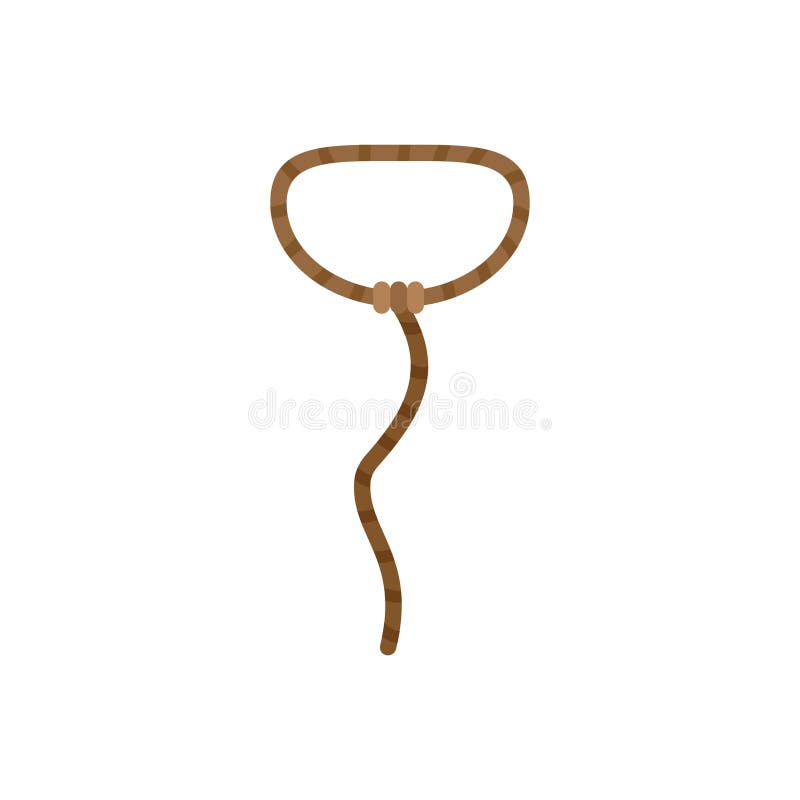 Lasso is Making a Loop on White Background Stock Illustration ...