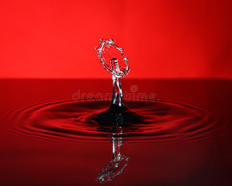 Lasso Water Drop Collision - Red Stock Image - Image of circle, fresh ...