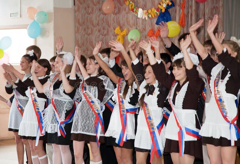 Last Bell in School Number 33 Editorial Image - Image of farewell, last ...