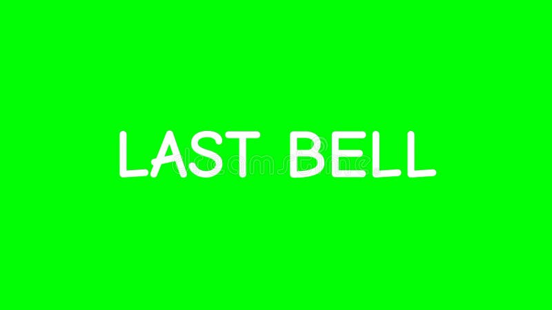 Last Bell Text Green Screen Animated Video Stock Footage - Video of ...