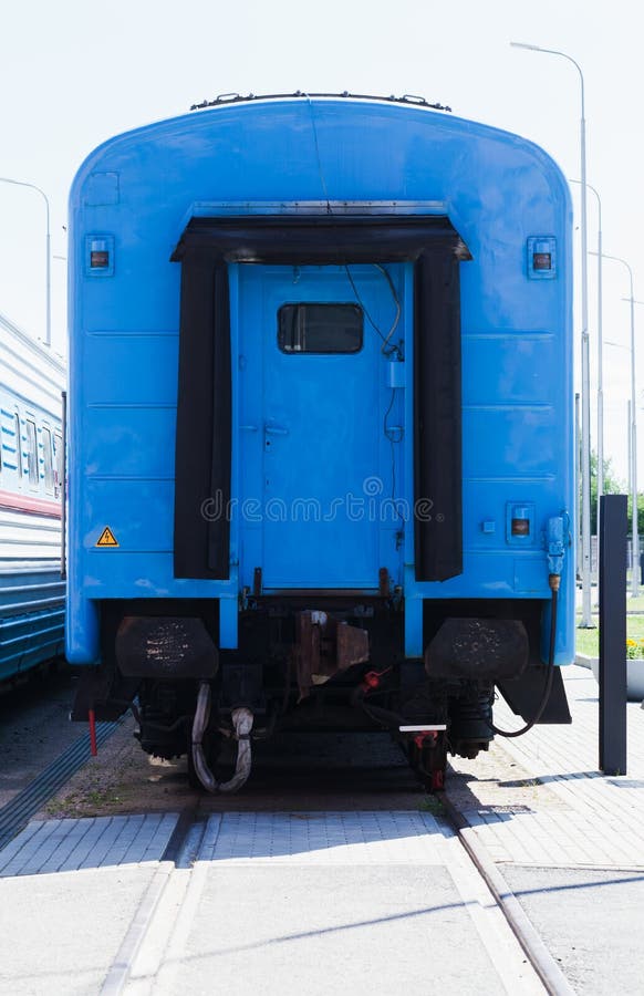 Old Blue Railway Train Subway Stock Image - Image of indian ...