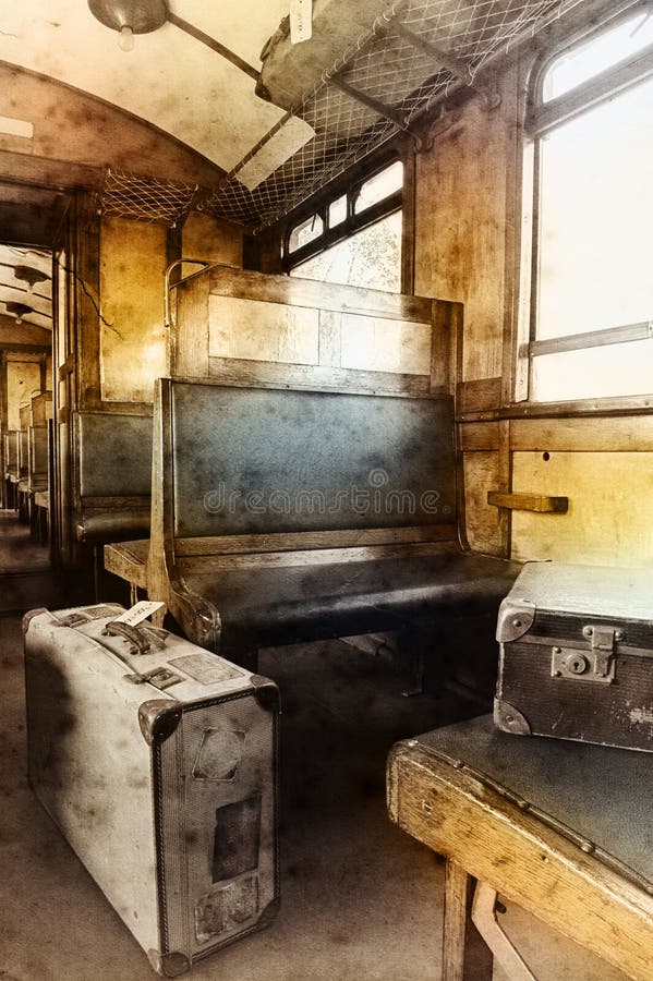 Last Century Rail Car Interior Stock Photo - Image of public, century ...