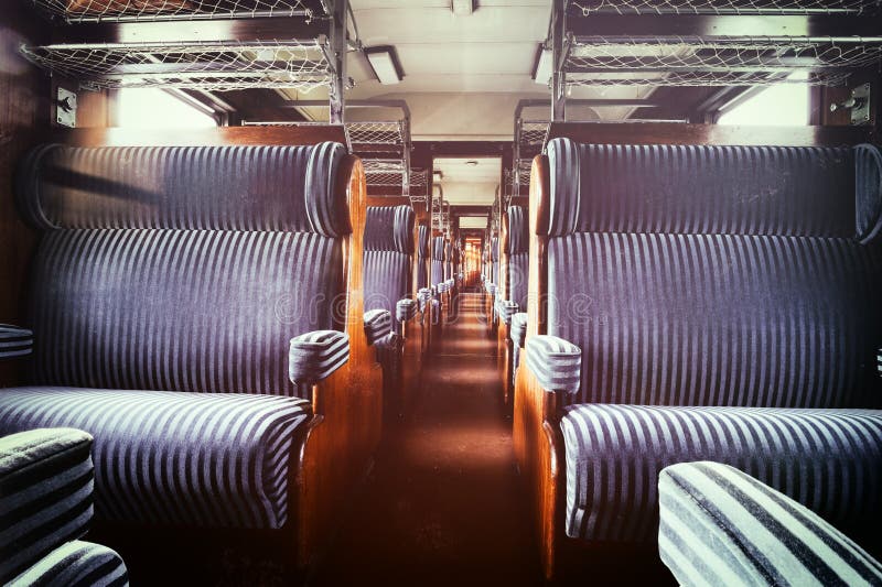 Last Century Rail Car Interior Stock Photo - Image of century, board ...