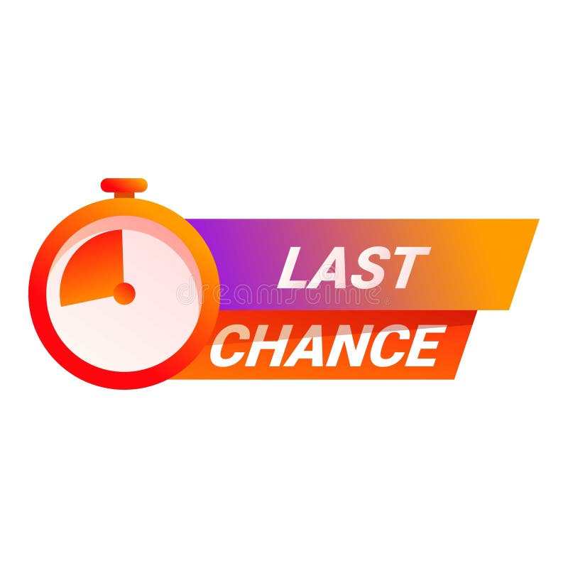 Last Chance Banner with Countdown Timer Showing Urgency Stock Vector ...