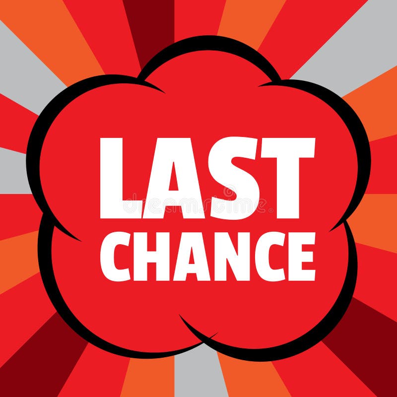 Last Chance Offer Text Promotion and Discount Icon in Round Frame Stock ...