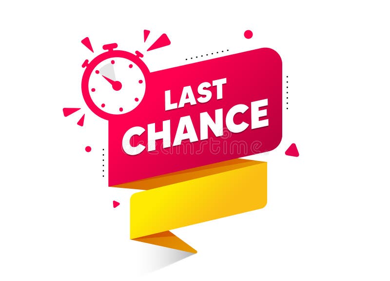 Last Chance Ribbon Banner with Timer. Web Element. Quality Badge Banner ...