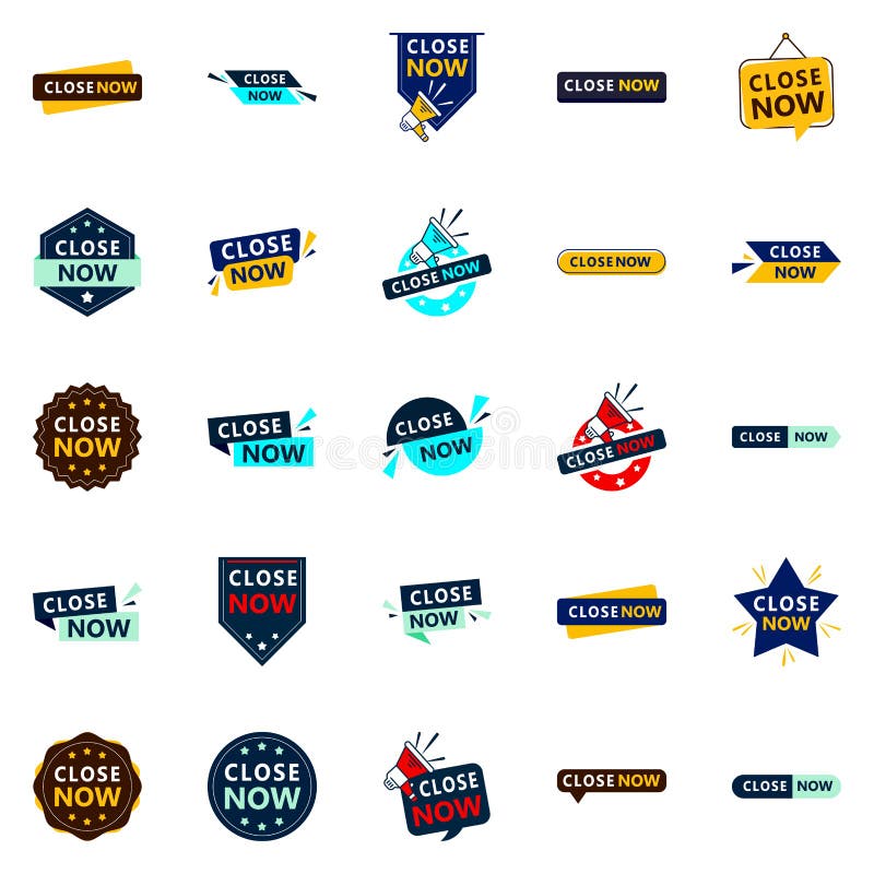 Last Chance To Close Text Banners Pack of 25 Stock Vector ...