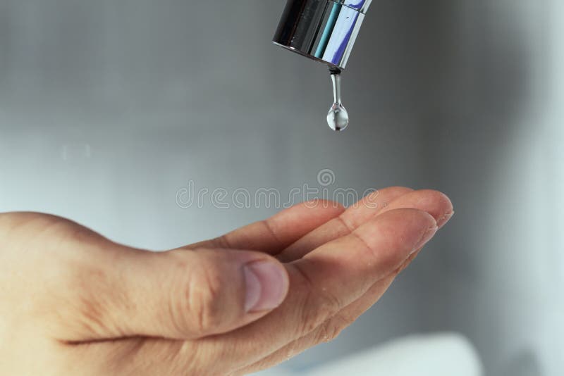 The Last Drop of Water Droplets Stock Photo - Image of droplets, drop ...
