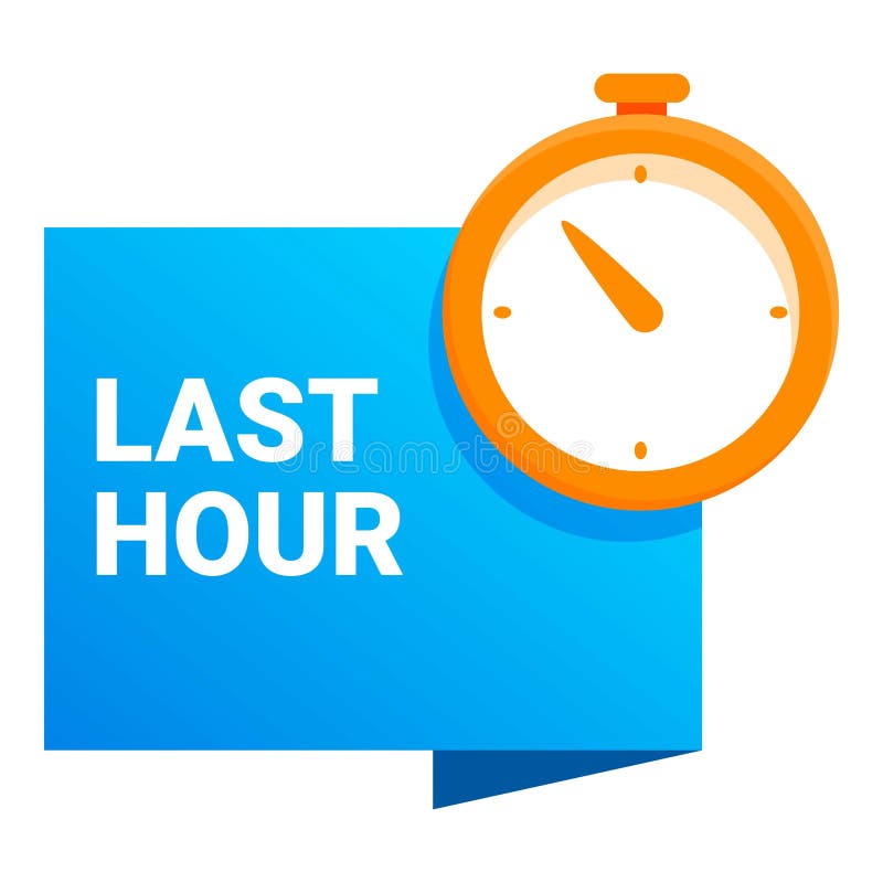 Last Hour Countdown Showing Time Running Out Stock Vector ...