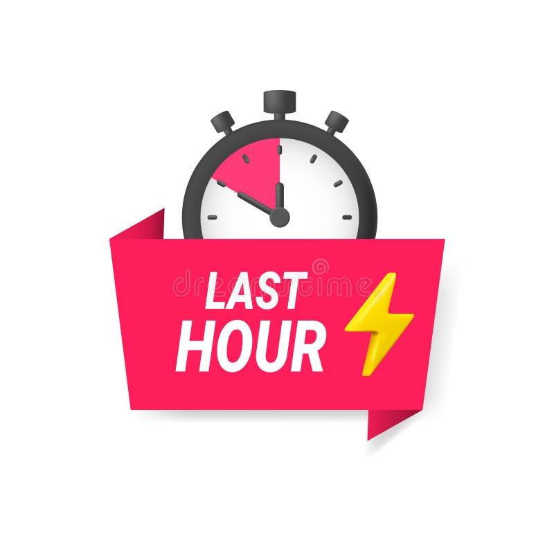 Last Day Offer Icon. Last Chance Concept, Countdown. Burning Tape with ...