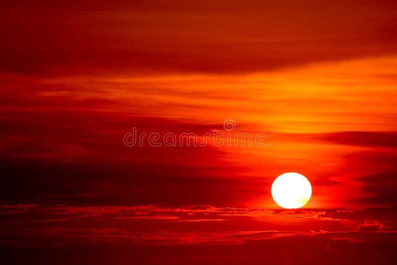 Last Light of Sunset on Sky Cloud Ray Around Sun Stock Image - Image of ...