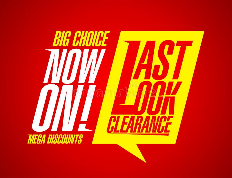 Last look clearance. stock vector. Illustration of final - 47254550