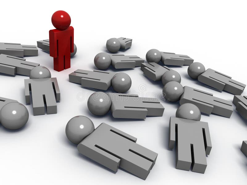 Last man standing stock illustration. Illustration of crowd - 18574093