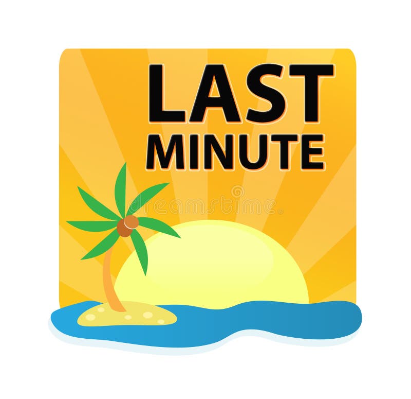 Last minute stamp stock vector. Illustration of white - 122092769