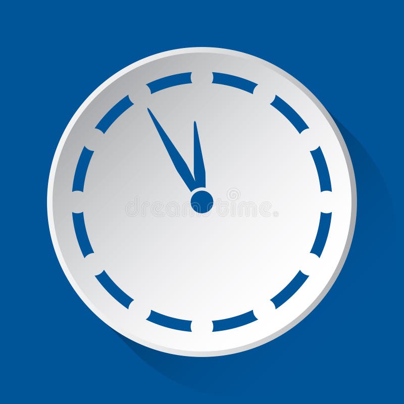 Last Minute Clock - Blue Icon on White Button Stock Vector ...