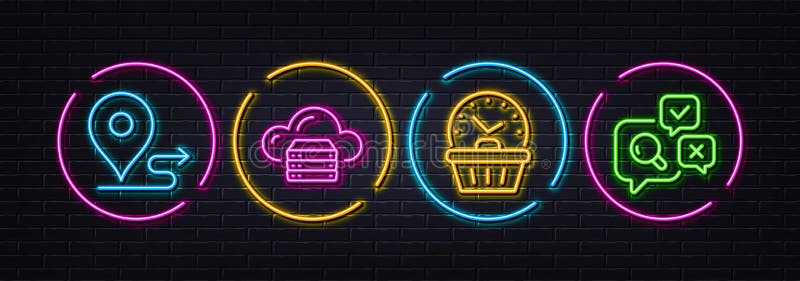 Last Minute, Journey and Cloud Server Minimal Line Icons. for Web ...