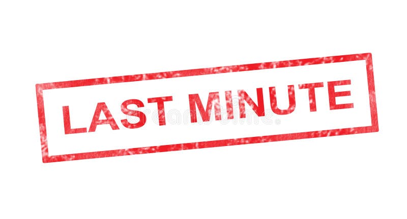 Last minute stamp stock vector. Illustration of ending - 83317139