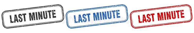 Last minute stamp stock vector. Illustration of white - 122092769