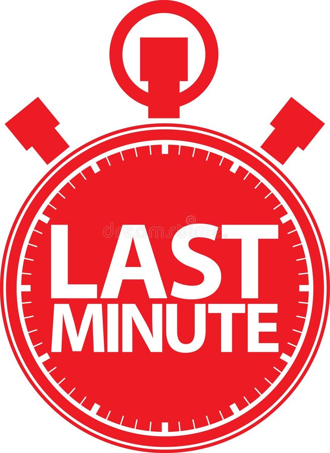 Last Minute Stopwatch Icon, Vector Stock Vector - Illustration of ...