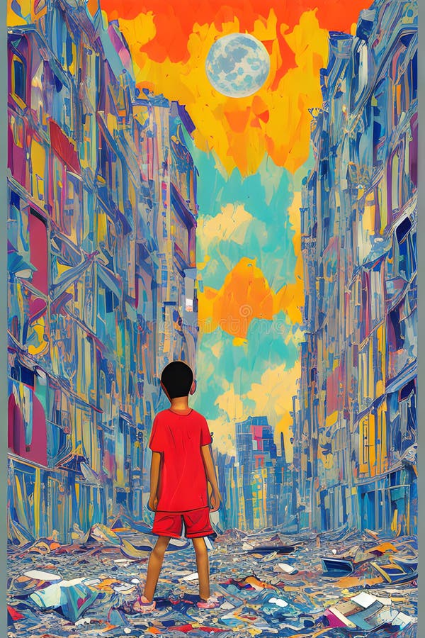 The Last People on Earth, Standing Alone in the Vast Dark Cloudy Sky ...