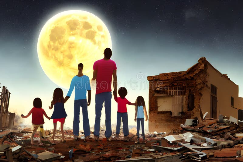 The Last People on Earth, Standing Alone in the Vast Dark Cloudy Sky ...