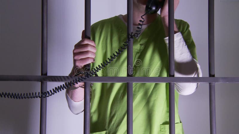 Last Phone Call in Prison (2 of 2) (B/W Version) Stock Video - Video of ...