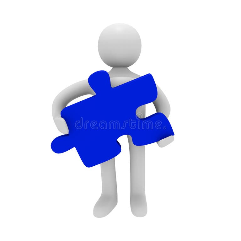 Blue Man Teamwork Puzzle Stock Illustrations – 1,603 Blue Man Teamwork ...