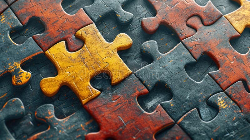 Last Puzzle Piece Fitting into Place Concept Stock Image - Image of ...