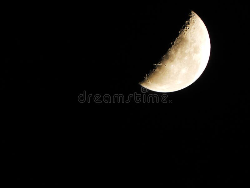 Last Quarter Moon Phase during September Stock Image - Image of geology ...