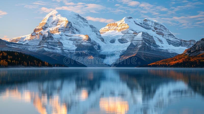 The Last Rays of Light on the Peaks Around Highway Glacier Stock ...