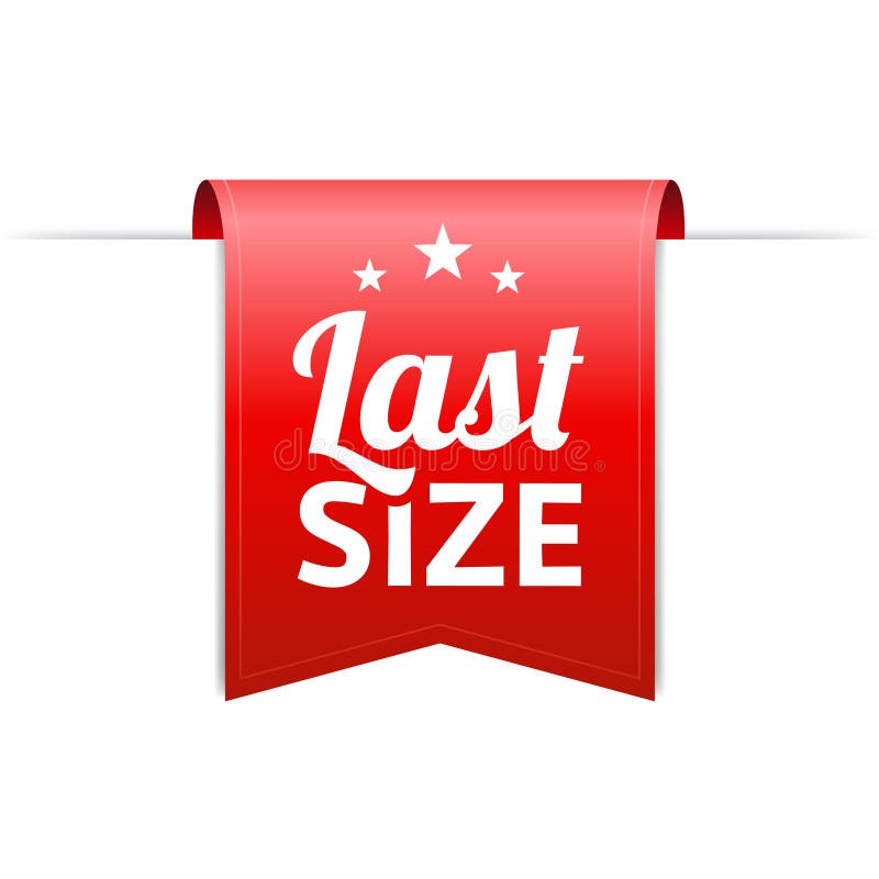 Last Size Red Label stock vector. Illustration of offer - 199091346